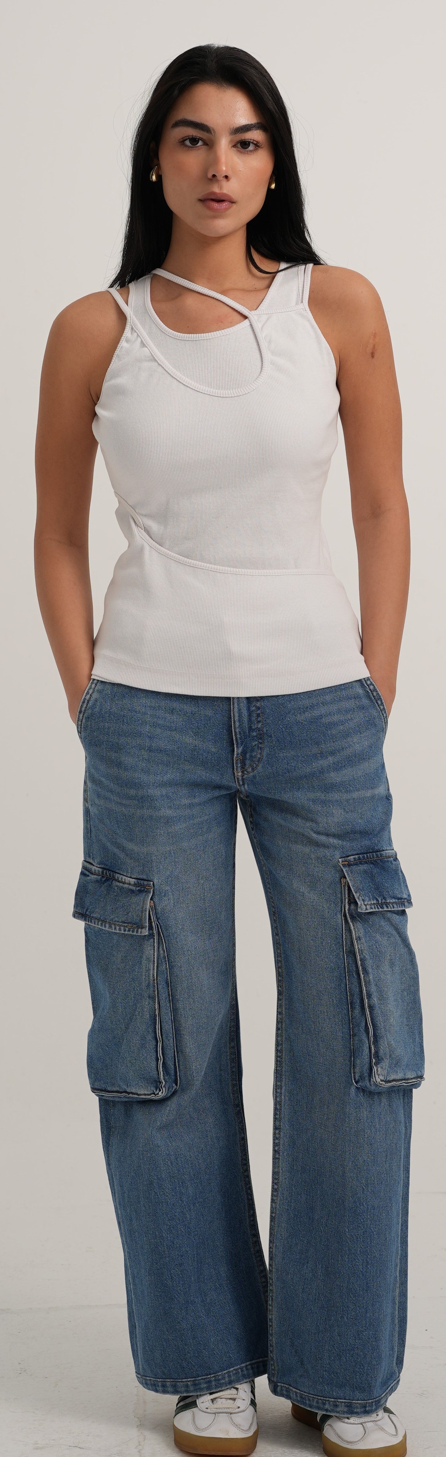 YIN-YANG - Top (white) – [ AMOUNI ]